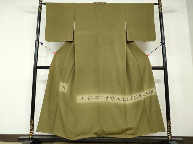 平和屋着物●豪華色留袖　作家物　雀　暈し染め　正絹　逸品　DAAY5143ud