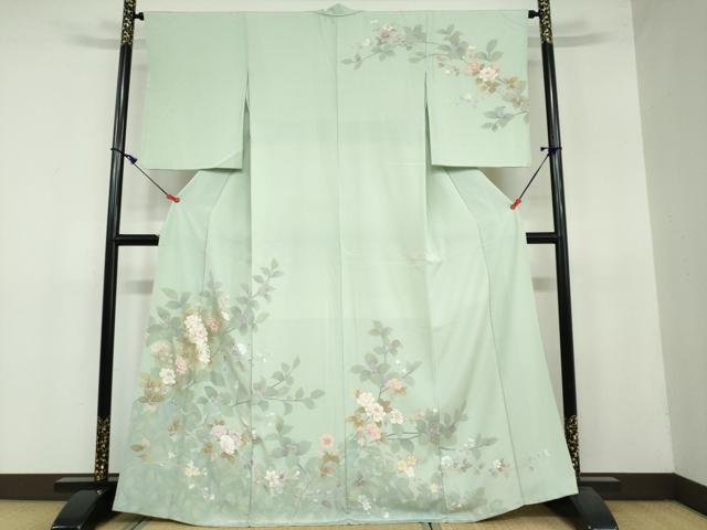 平和屋着物●訪問着　枝花文　金彩　正絹　逸品　DAAY5189ud