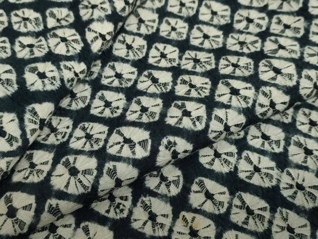 平和屋着物●上質な紬　蜘蛛絞り　正絹　逸品　DAAY5207ud