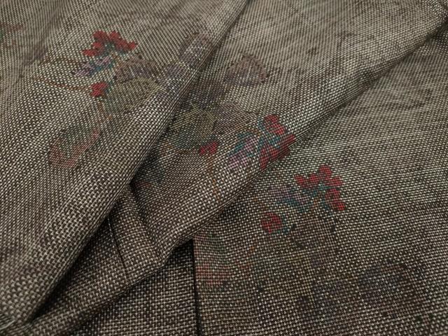 平和屋着物●本場大島紬　9マルキ　蔦の葉文　正絹　逸品　未使用　DAAY5220ud