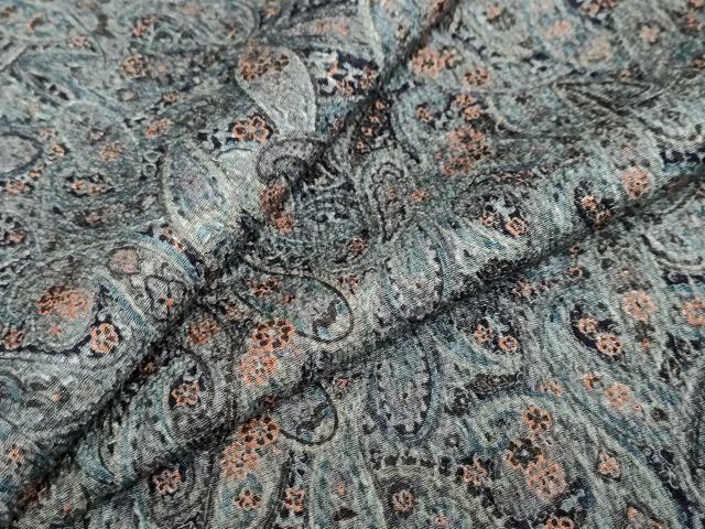 平和屋着物●上質な小紋　ペイズリー柄　正絹　逸品　DAAY5229ud