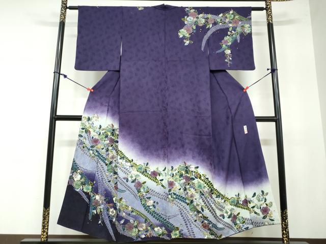 平和屋着物●訪問着　作家物　辻が花　暈し染め　正絹　逸品　DAAY5245ud