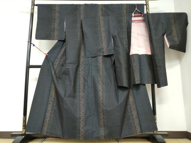 平和屋着物●本場大島紬　アンサンブル　草花間道　正絹　逸品　DAAY5258ud