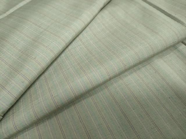 平和屋着物●紅花紬　縞　正絹　逸品　DAAY5283ud