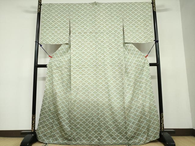 平和屋着物●色留訪問着　絞り　青海波　暈し染め　正絹　逸品　DAAY5314ud