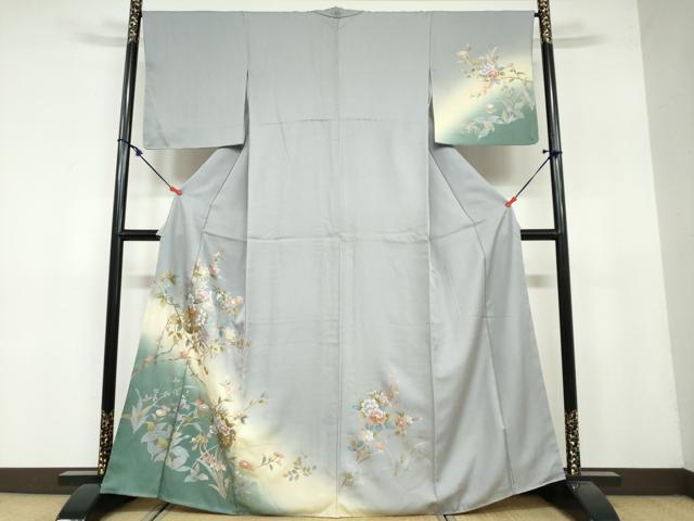 平和屋着物●訪問着　螺鈿　花車文　暈し染め　金彩　正絹　逸品　未使用　DAAY5333ud