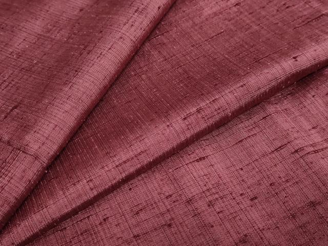 平和屋着物●上質な紬　小豆色　正絹　逸品　DAAY5337ud