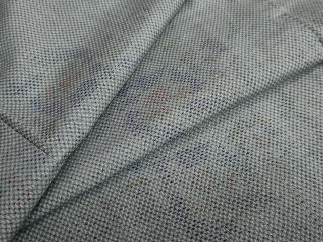 平和屋着物●上質な紬　草花文　正絹　逸品　DAAY5356ud