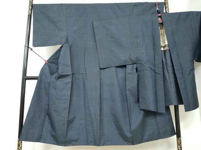 平和屋着物●男性　本場大島紬　アンサンブル　長羽織　80亀甲　総詰め　正絹　逸品　DAAY5384ud