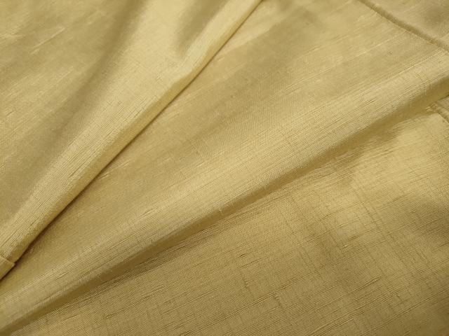 平和屋着物●結城紬　黄朽葉色　正絹　逸品　DAAY5418ud