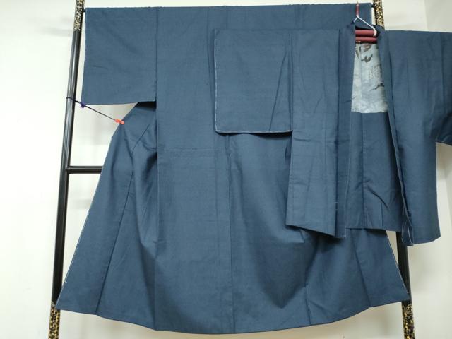 平和屋着物●男性　紬　アンサンブル　120亀甲　正絹　逸品　DAAY5447ud