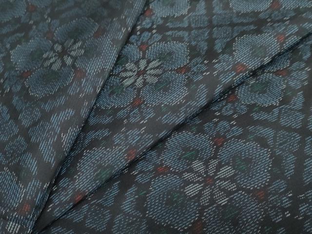 平和屋着物●本場大島紬　舞花文　正絹　逸品　未使用　DAAY5464ud