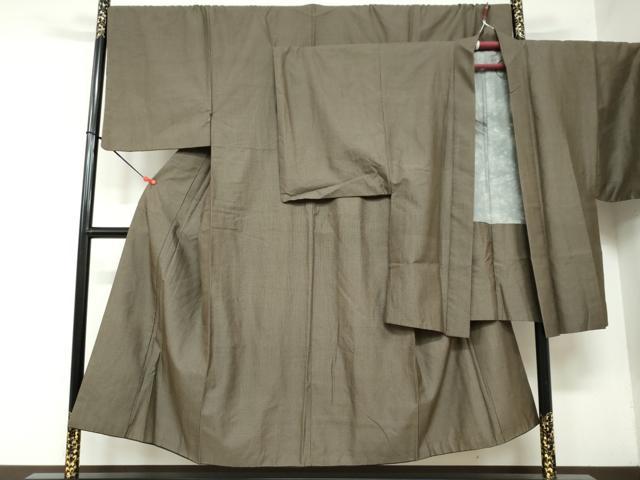 平和屋着物●男性　紬　アンサンブル　長羽織　100亀甲　総詰め　正絹　逸品　DAAY5500ud