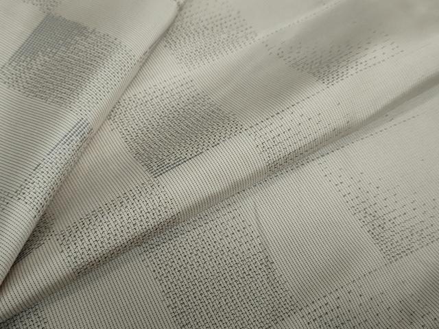 平和屋着物●本場大島紬　白大島　市松文様　さが美扱い　正絹　逸品　未使用　DAAY5524ud