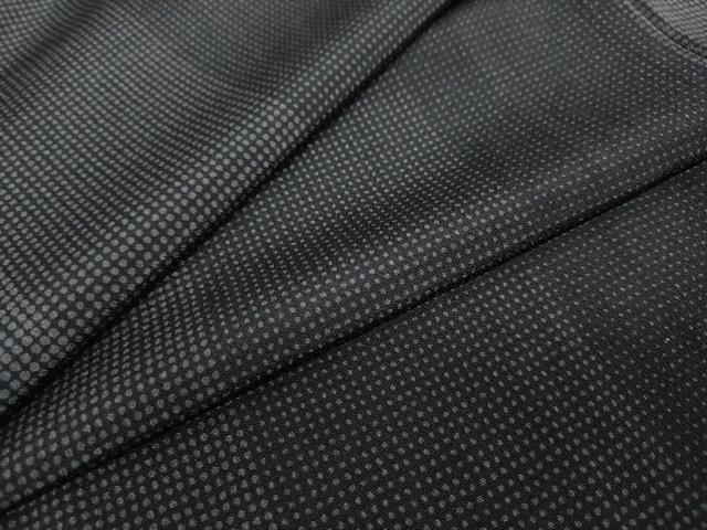 平和屋着物●江戸小紋　角通し　黒地　正絹　逸品　DAAY5558ud