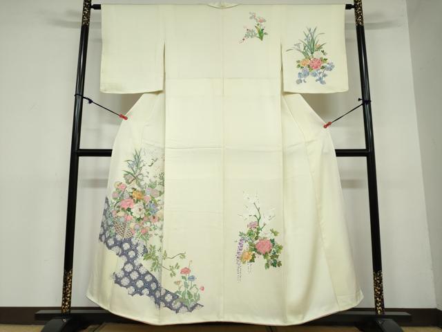 平和屋着物●訪問着　花籠文　金彩　正絹　逸品　DAAY5577ud