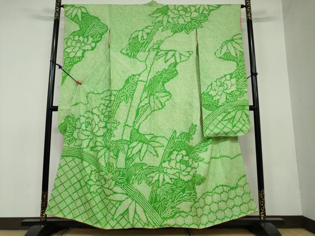 平和屋着物●豪華振袖　総絞り　草花籬文　正絹　逸品　DAAY5612ud