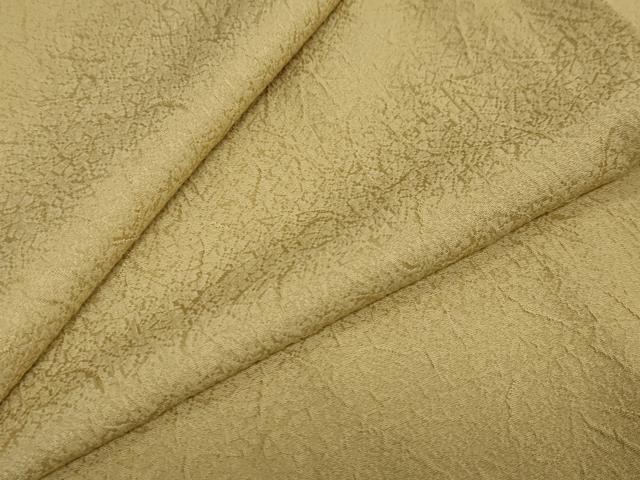 平和屋着物●上質な色無地　霞地紋　黄橡色　正絹　逸品　DAAY5620ud