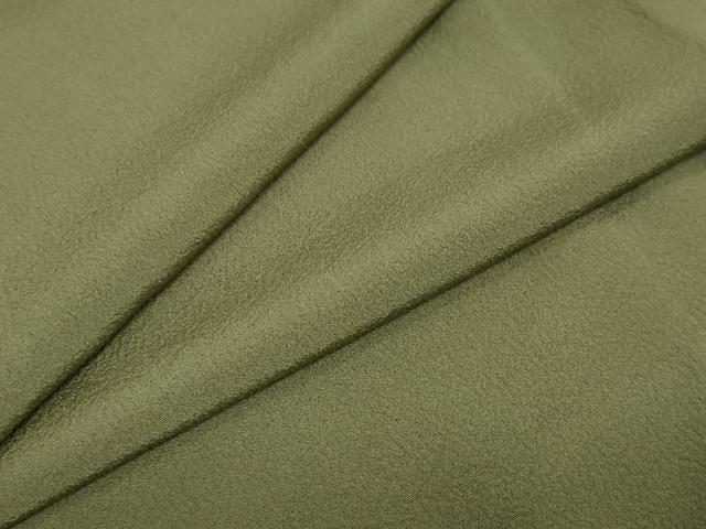 平和屋着物●上質な色無地　鶸茶色　ゑり善扱い　正絹　逸品　DAAY5624ud