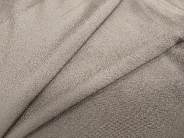 平和屋着物●上質な色無地　紋意匠　江戸鼠色　ロング丈　正絹　逸品　DAAY5686ud