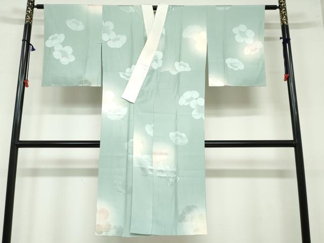 平和屋着物●長襦袢　袷　舞椿地紋　暈し染め　正絹　逸品　DAAY5689ud