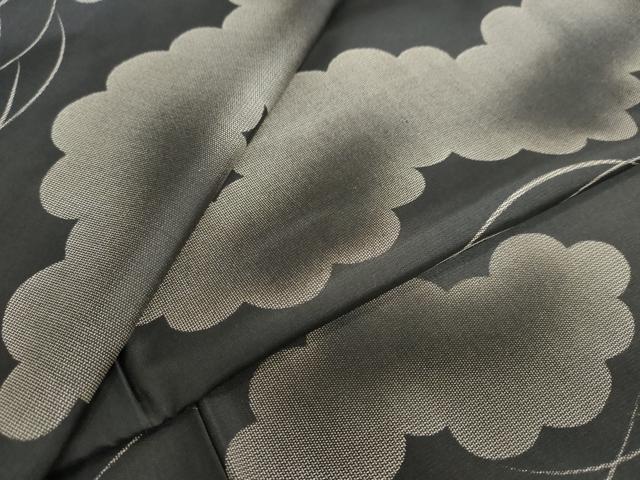 平和屋着物●本場染大島紬　雲取芝文　正絹　逸品　DAAY5708ud