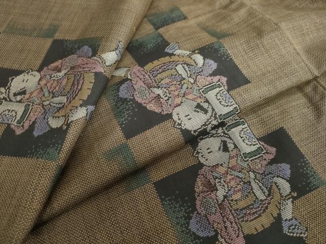 平和屋着物●本場大島紬　9マルキ　童子遊び　正絹　逸品　未使用　DAAY5714ud