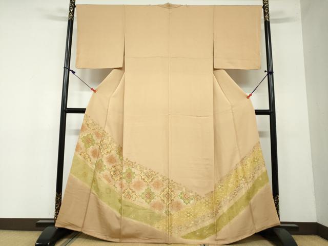 平和屋着物●豪華色留袖　寿光織　鏡裏洋花文　暈し染め　金糸　三越扱い　正絹　逸品　DAAY5737ud