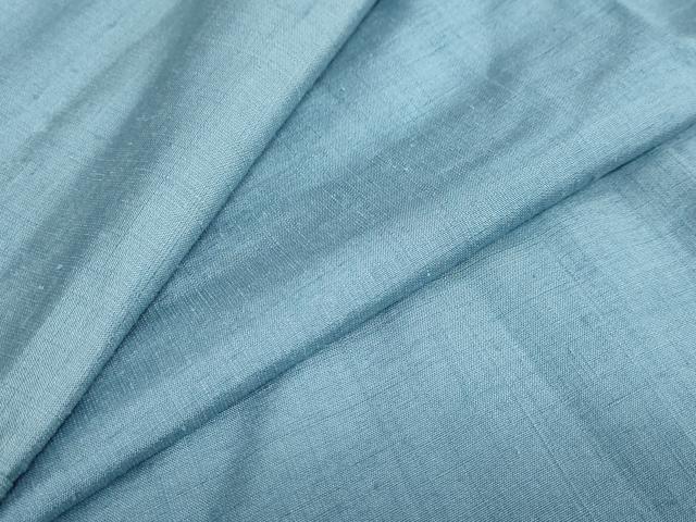 平和屋着物●結城紬　浅縹色　正絹　逸品　未使用　DAAY5748ud