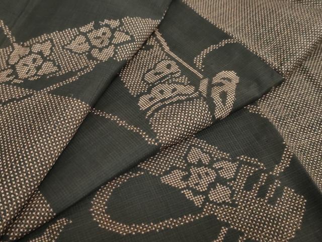 平和屋着物●本場大島紬　7マルキ　枝花文　正絹　逸品　未使用　DAAY5779ud