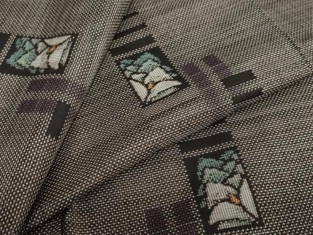 平和屋着物●本場大島紬　9マルキ　総絣　草花文　正絹　逸品　DAAY5805ud