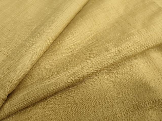 平和屋着物●結城紬　黄橡色　正絹　逸品　DAAY5817ud
