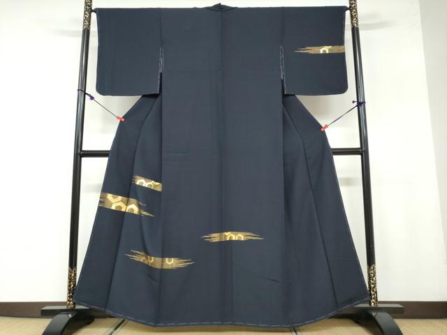 平和屋着物●訪問着　横段亀甲文　金彩　正絹　逸品　未使用　DAAY5850ud