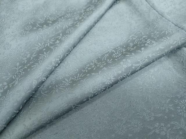 平和屋着物●上質な色無地　草花地紋　水浅葱色　反端付き　ロング丈　正絹　逸品　DAAY5884ud