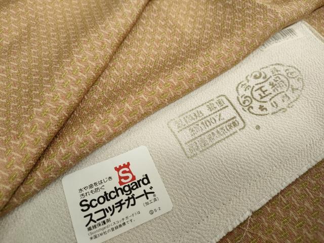 平和屋着物●上質な小紋　抽象文様　反端付き　正絹　逸品　DAAY5885ud