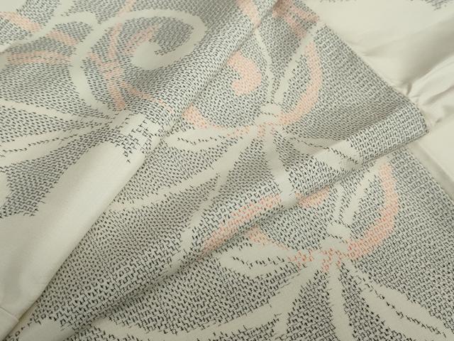 平和屋着物●上質な紬　唐草文　正絹　逸品　DAAY5891ud