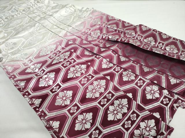 平和屋着物●男性　馬乗り袴　舞台衣装　花菱文　銀糸　レーヨン　DAAY5928ud