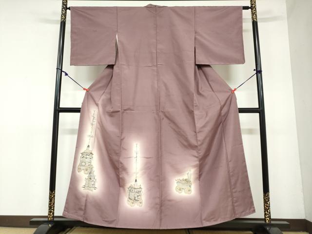 平和屋着物●京の名門・菱屋六右ェ門　紬　色留訪問着　祇園祭　暈し染め　正絹　逸品　未使用　DAAY5942ud