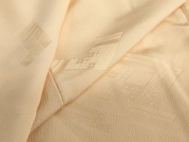 平和屋着物●上質な色無地　抽象地紋　淡香色　正絹　逸品　未使用　DAAY5978ud