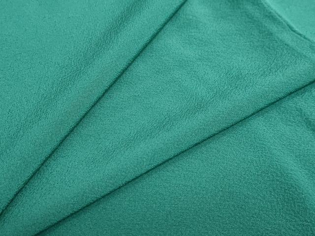 平和屋着物●上質な色無地　萌葱色　ロング丈　正絹　逸品　DAAY5979ud