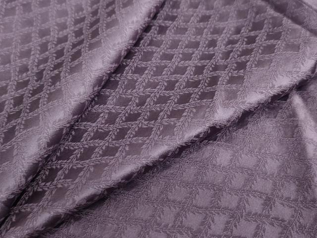 平和屋着物●上質な色無地　菱地紋　二藍色　やまと誂製　正絹　逸品　DAAY5984ud