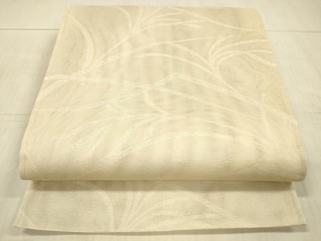 平和屋着物＊夏物　六通柄袋帯　草葉文　正絹　逸品　DAAY8003cm