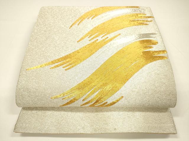 平和屋着物●国際的伝統工芸作家　十二代・藤林徳扇　苑寿　綴れ　太鼓柄袋帯　駒刺繍　流水文　正絹　逸品　DAAY8093cm