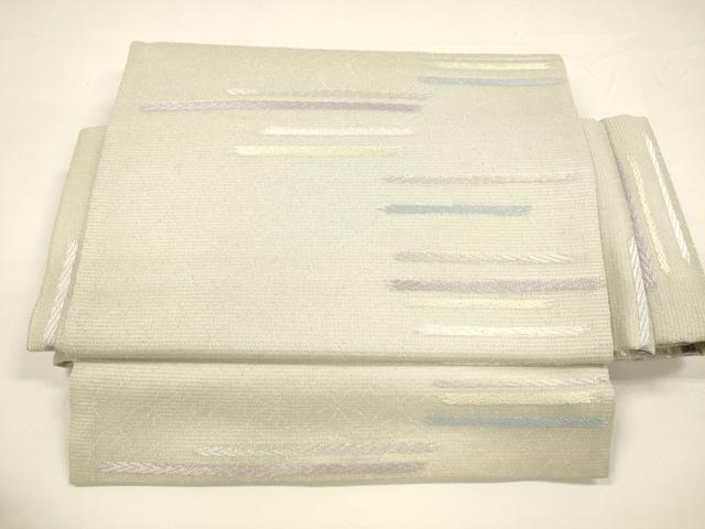 平和屋着物＊夏物　ワンタッチつけ帯　横段文　銀糸　正絹　逸品　DAAY8143cm