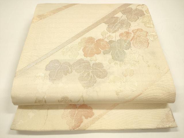 平和屋着物＊夏物　六通柄袋帯　蔦の葉文　金糸　正絹　逸品　DAAY8148cm