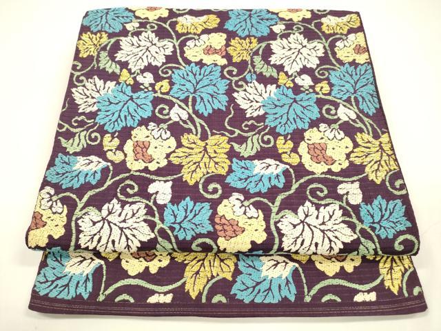 平和屋着物＊夏物　アンティーク　大正ロマン　六通柄　本袋帯　唐織　花唐草文　金糸　正絹　逸品　DAAY8158cm