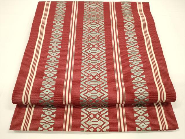 平和屋着物＊夏物　本場筑前博多織　全通柄　京袋帯　紗献上　正絹　逸品　DAAY8175cm