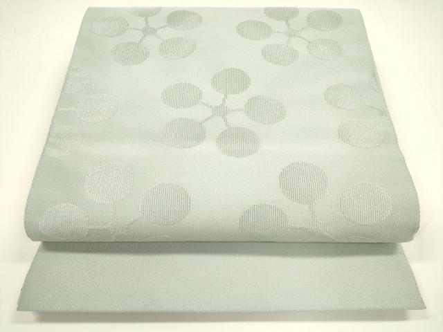 平和屋着物●爪掻き本綴れ　八寸名古屋帯　梅鉢　秘色色　正絹　逸品　DAAY8201cm