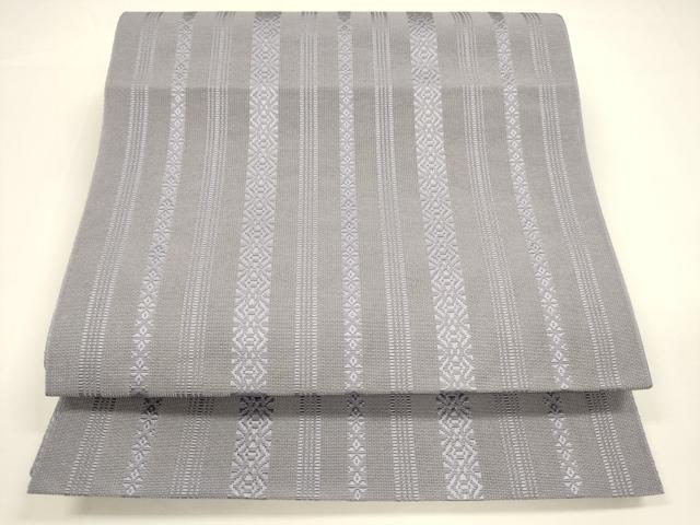 平和屋着物＊夏物　本場筑前博多織　八寸名古屋帯　紗献上　鳩羽色　正絹　逸品　DAAY8254cm