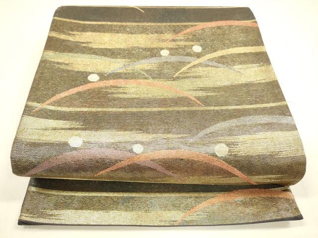 平和屋着物＊夏物　六通柄袋帯　露芝文　金糸　引箔　正絹　逸品　DAAY8259cm